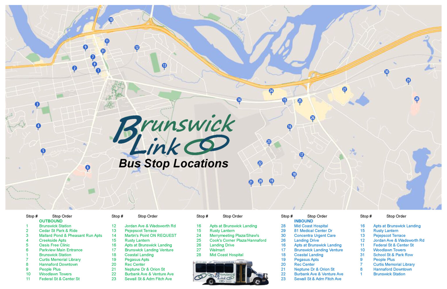 Map & Schedule | Brunswick Link
